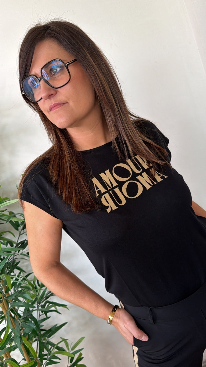 SAMOUR T-SHIRT A-BLACK 61050 – Tutti Sensi